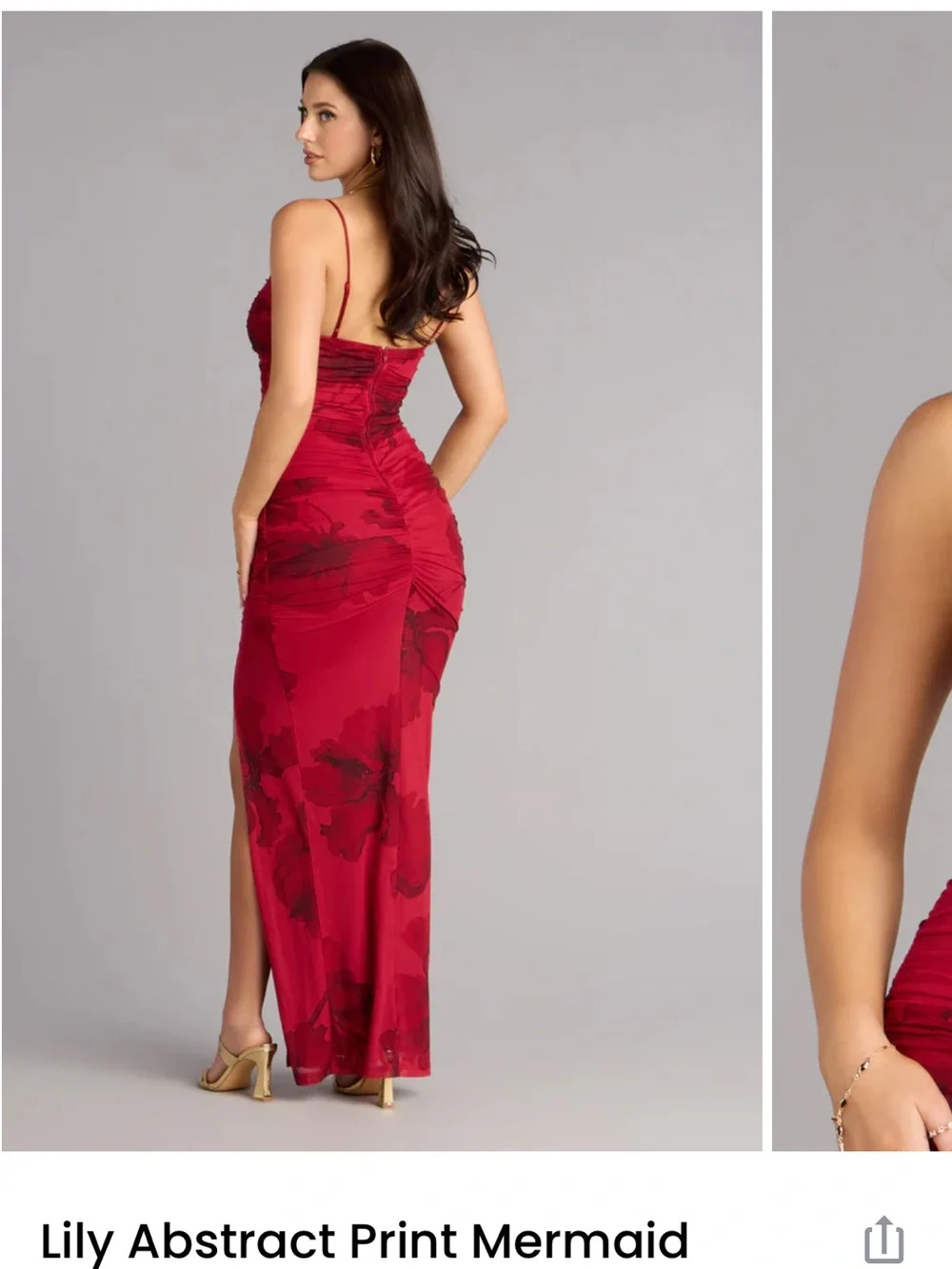Windsor | Dresses | Windsor Red Abstract Print Mermaid Gown | Poshmark